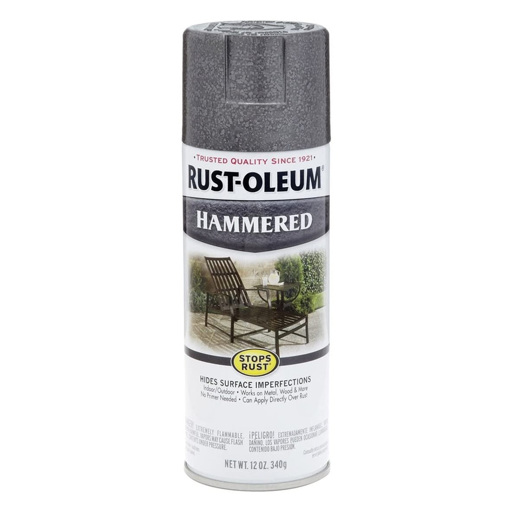 Rust-Oleum Stops Rust Hammered Gray Spray Paint 12 Oz | Ferreteria ...